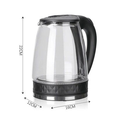 2L Electric Glass Kettle With 2000W Kitchen Appliances Keep