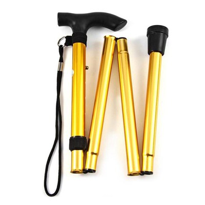 Aluminum Alloy Hiking Staff Telescopic Folding 6Color Trekki