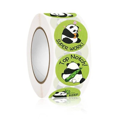 500 Pcs 2.5cm Cute Animal Panda Stickers Roll for kid reward