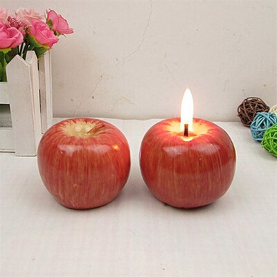 Christmas Red  Apple Shape Fruit Christmas Eve wax candle