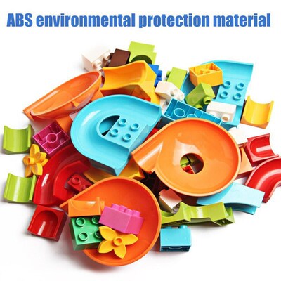 77-308PCS Marble Race Run Big Block Compatible City Building