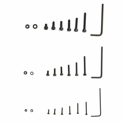 1200pcs/set carbon steel M2 M3 M4 Screws Nuts Countersunk