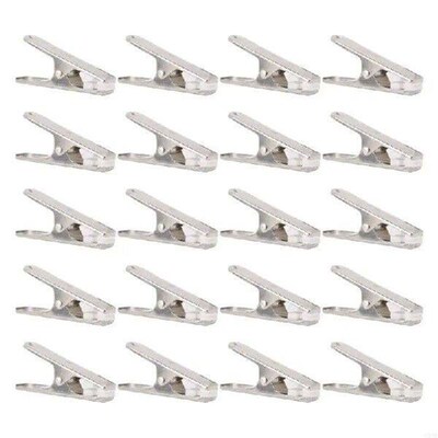 G2AB 20 Pcs Utility Metal Clips Stainless Steel Clothes