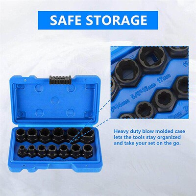 Bolt Extractor Hex Screw Sleeve Non-slip Damaged Nut Bolt Re