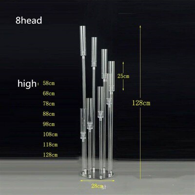 12pcs Wedding Decoration Centerpiece Candelabra Clear Candle
