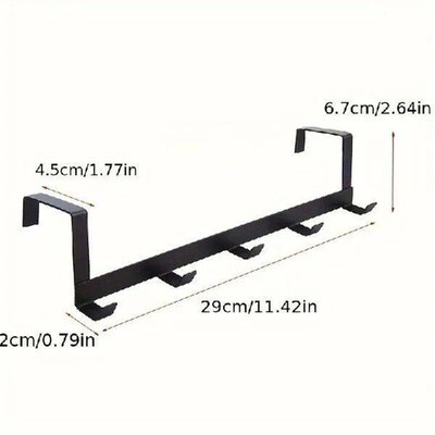 Hooks Over The Door 5 Hooks Home Bathroom Organizer Rack