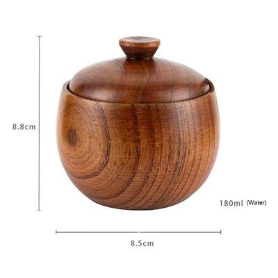 1 Natural Wooden Tableware Spice Tank Kitchen Utensils Seaso