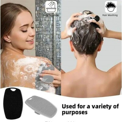 1pc Soft Silicone Exfoliating Brush Cleanser Manual Body Cle