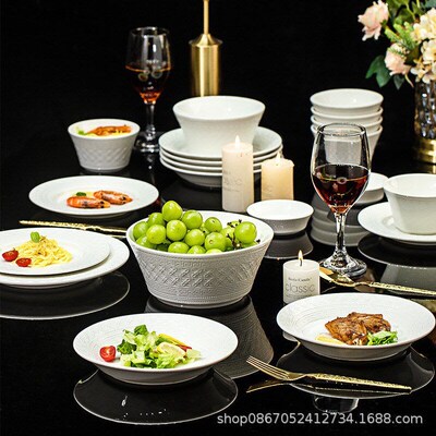 Jingdezhen underglaze color tableware set, bowl and dish set