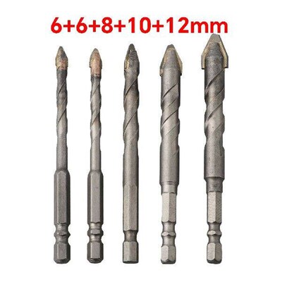 5pcs/set 6/8/10/12mm Eccentric Drill Bit Crooked Head For