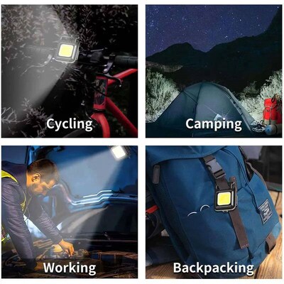 Mini LED Keychain Flashlights Multifunctional Portable COB W