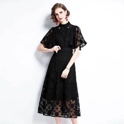 6510 real shot summer womens blak lae long ress an-up ollar