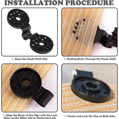 Shade Cloth Clips Shade Fabric Clamps Accessories Grommets F