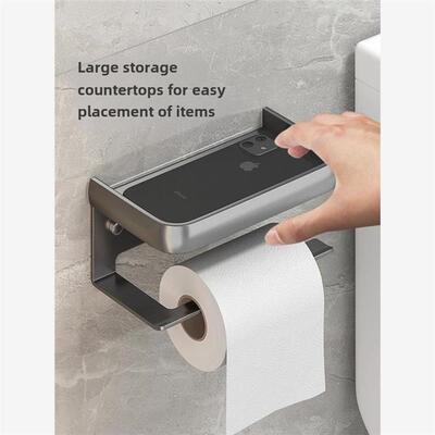 Toilet Tissue Paper Holder Shelf Bathroom kitchen Towel Roll