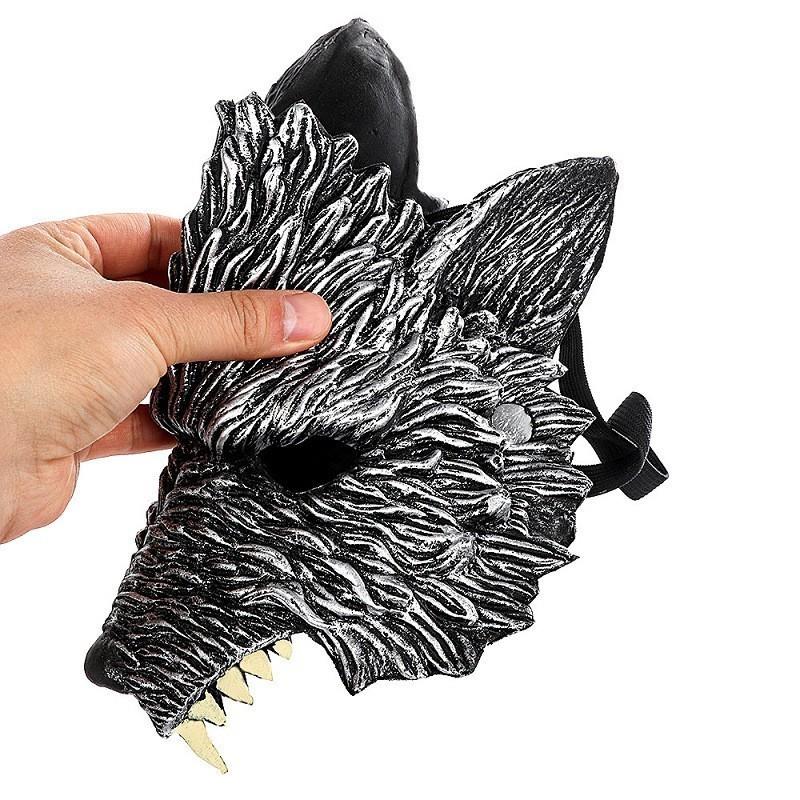 Halloween Animal Mask Carnival Soft PU Faved Scary Wolf Masq