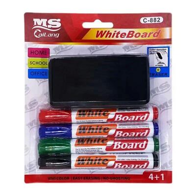 4Pcs Color Erasable Whiteboard Marker Pen With White Board E