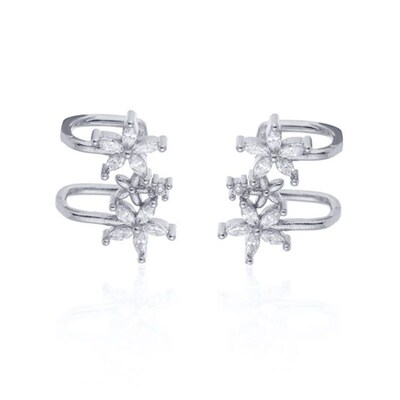 ISUEVA Gold Filled Flower Earcuff Without Piercing Earclip