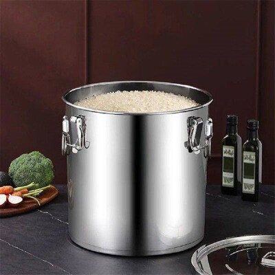 6/12L Stainless Steel Kitchen Canister with Seal Lid Food