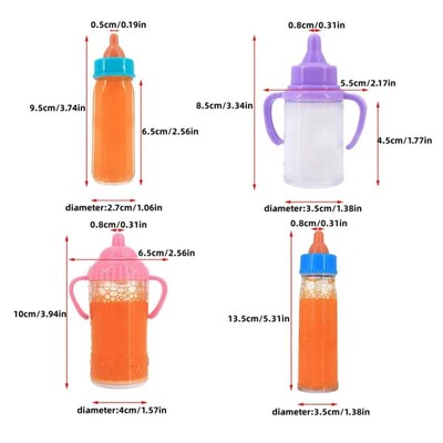 Large size Baby Doll Feeding Bottle Set Baby Care Toy Stroll