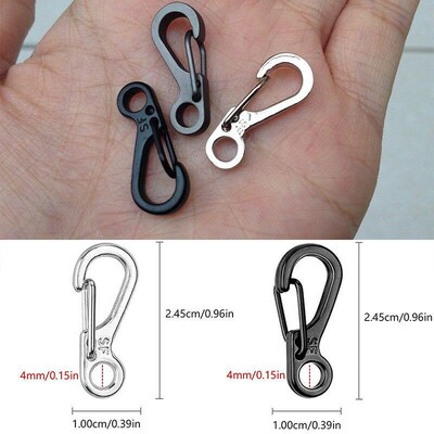10Pcs/lot Mini Carabiner Keychain Camping Gadgets EDC Surviv