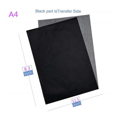 100pcs A4 Carbon Paper Black Legible Graphite Transfer Traci