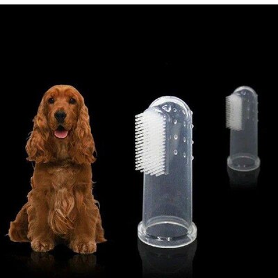 Pet Silicone Finger Cots Toothbrush Cats Dogs Brushing Dog