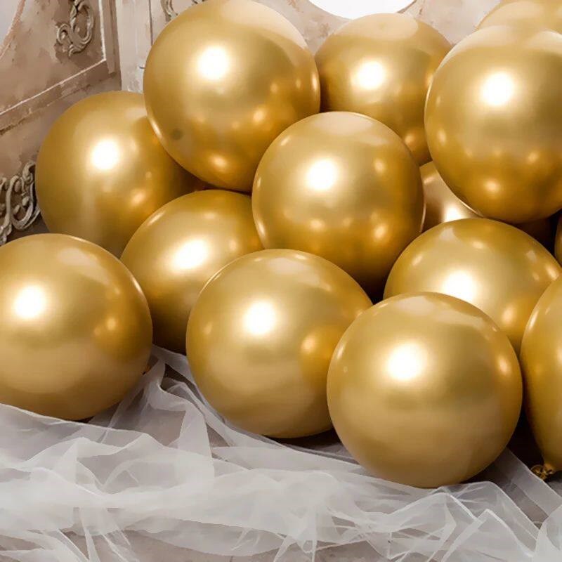 15pcs Metallic Balloon Chrome Balloons Christmas New Year We