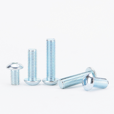 10.9级镀锌73半圆头内六角螺丝m5mm8m10m蘑菇头盘头螺钉盒装