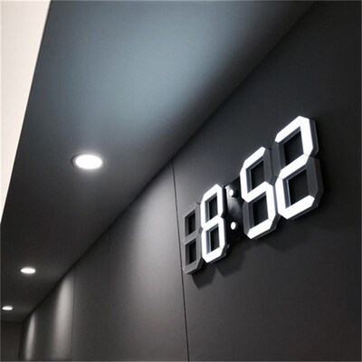 LED Digital Wall Clock with 3 levels Brightness Alarm Clock