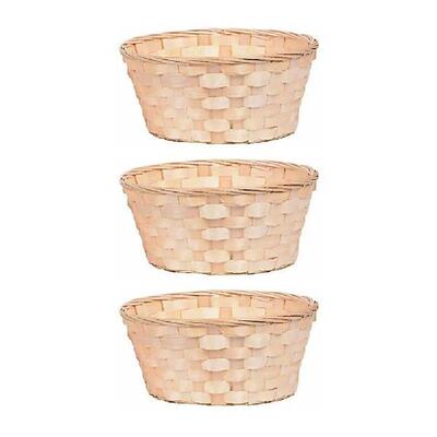 3 Pcs Bamboo Storage Basket Small Baskets Bins Flowerpot