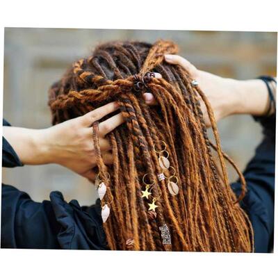 African Hair Rings Beads Cuffs Tubes Hair Braids Accessories