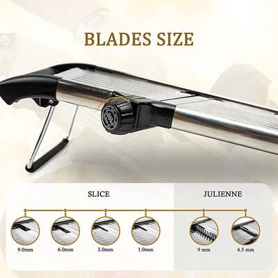 LMETJMA Adjustable Mandoline Slicer Stainless Steel Vegetabl