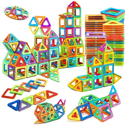 Magnetic Building Blocks DIY Magnets Toys medium size STEM T