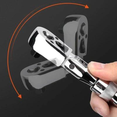 1/4 1/2 3/8 72-Tooth Carbon Steel Retractable Ratchet Wrench