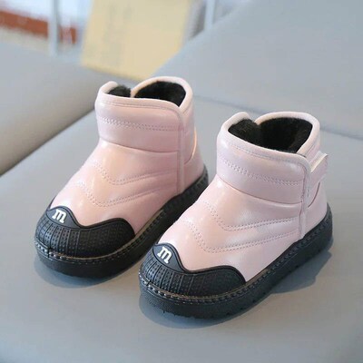Winter Snow Boots Girls Cotton Shoes Kids Boys Ankle Soft Bo