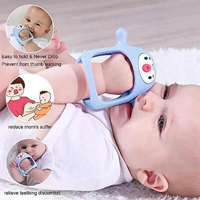 Never Drop Silicone Teething Toys for Babies,Infant Hand Tee