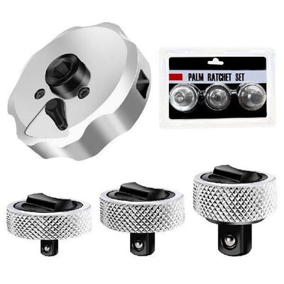 3Pcs Mini Ratchet Wrench 1/4 3/8 1/2 Inch with Knurled