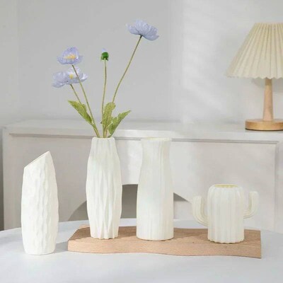 Nordic Plastic Flower Vase Hydroponic Pot Vase Decoration Ho