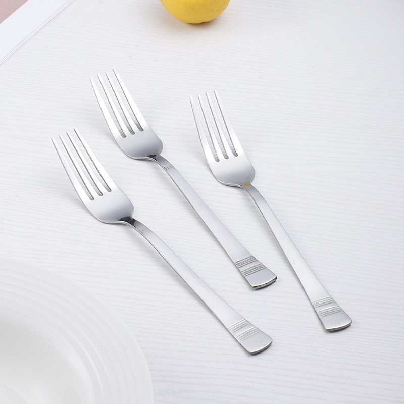 Preferred stainless steel knife and fork for home use, simp