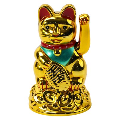 4.5/6.5Inch Chinese Lucky Cat Waving Arm Beckoning Fortune F