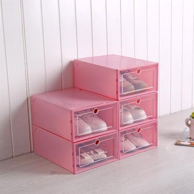 3PCS Transparent plastic shoe box dustproof Shoes cabinet