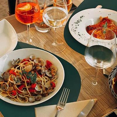 Inyahome PU Placemats for Table Waterproof Non-Slip Insulati