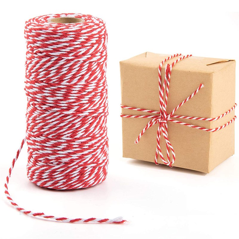 100M/Roll Cotton Cord Baker Twine Colorful Cotton Crafts Twi