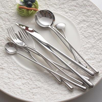 Fine Dining Flatware Thin Handle Stainless Steel Utensils