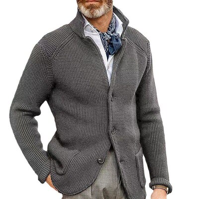 Highquality Oversize Mens Clothing Standup Collar Knitted Ja