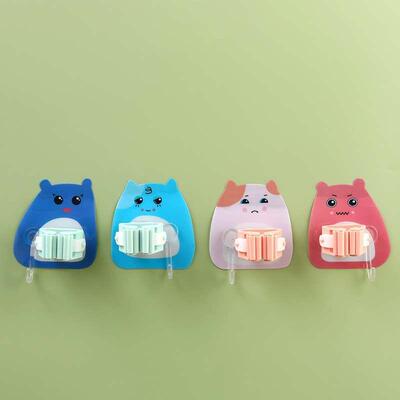 Mop Hook Punchfree Bathroom Shelf Hanging Broom Clip Holder