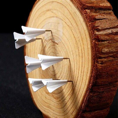 6 Pcs Aircraft Pushpin Heart Shaped Home Accessory Small