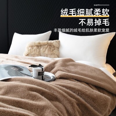 Luxury Faux Fur Throws Blanket Bedcover Coverlet Blankets毯