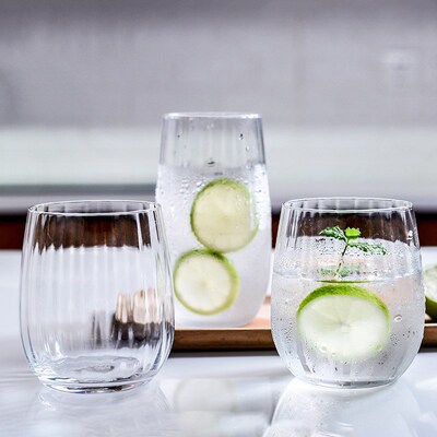 6 pcs Prism Glass Water Glass Whiskey and Foreign Wine Glass