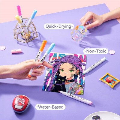 Arrtx 60 Colors Paint Markers Paint Pens, Acrylic Markers Br